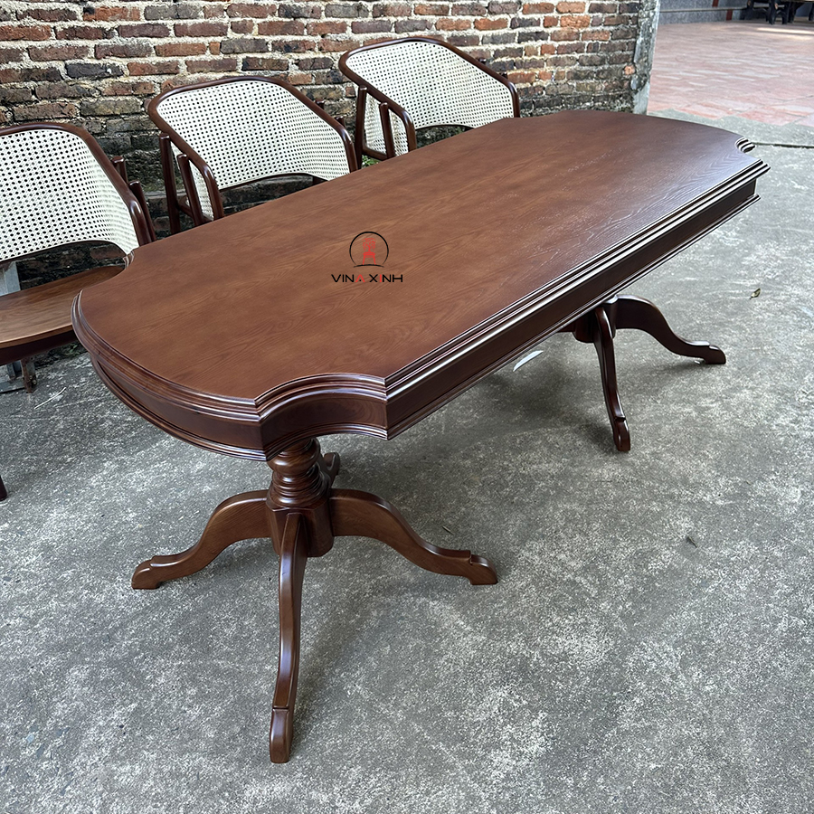 Bàn ăn chân trụ Indochin - VINAXINH